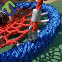 China Florescence 100cm Bird Nest Swing Red Blue Polyester Rope Playground for sale