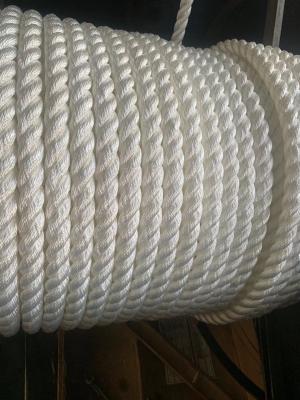 China 3 Strand Twisted Marine Grade Polyamide Nylon Rope 30mm 40mm High UV Abrasion Resistance for sale