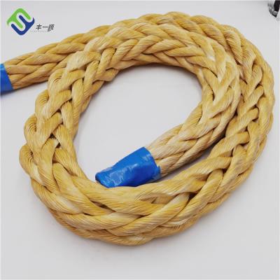 China 12 Strand UHMWPE Synthetic Rope 8-120mm for Marine Towing and Ship Mooring for sale