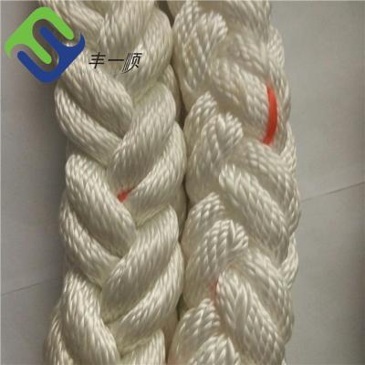 China White 8 Strand 64mm/72mm Polyester Marine Mooring Hawser Rope for sale