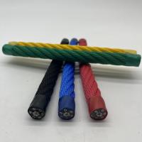 China Multi Color High UV Resistant Reinforced Polyester Playground Combination Wire Rope for sale