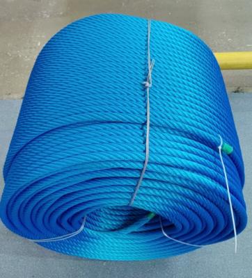 China 22mm Polyester Combination Rope with Metal Core and FC Twisted for sale
