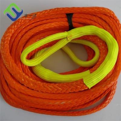 China High Strength UHMWPE 12 Strand Mooring Rope 25mm Blue Synthetic Marine Towing Line for sale