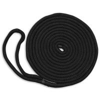 China 9mm x 15ft Double Braided Nylon Dock Line with Spliced Eyes for Marine Use for sale