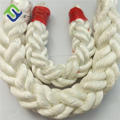 China White 8 Strand Polyamide Nylon Rope 4mm-120mm Diameter for Industrial Marine Use for sale