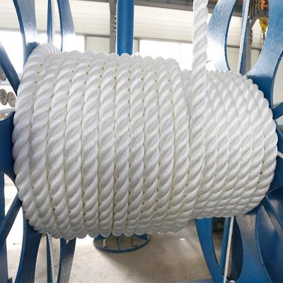 China 3 Strand Soft Nylon Rope Twisted Polyamide Fiber Marine Packing Rope 20mm 220m for sale