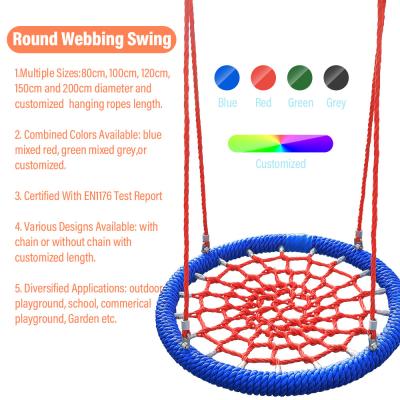 China Florescence 120cm Red Blue Bird Nest Swing 500kg Capacity Heavy Duty Playground Swing for sale
