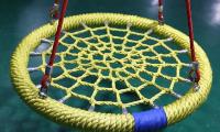 China Grey Green Mixed Color 100cm dia 12cm ring Playground Net Swing With High Loading Capacity for sale