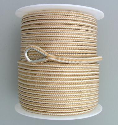 China 12mm x 220m Double Braided Nylon Rope High Strength Marine Dock Line Custom Color for sale