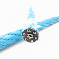 China 22mm x 250m Orange Polypropylene Combination Wire Rope for Fishing Industry for sale