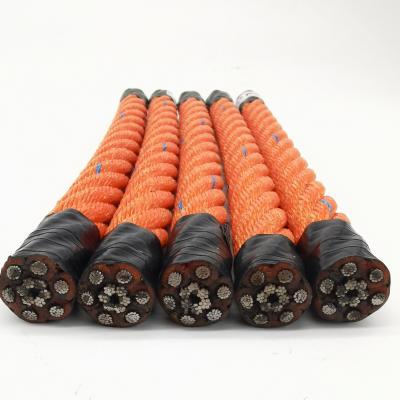 China 22mm x 250m Orange Polypropylene Combination Wire Rope for Fishing Industry for sale