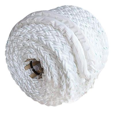 China 8 Strand PP Marine Rope 64mm Floating Polypropylene Mooring Rope 220m Coil for sale