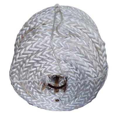 China 8 Strand Braided Polyester Dock Line 48mm Diameter 220m Length Marine Rope for sale