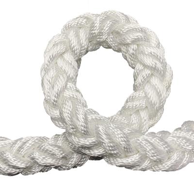 China 40mm 8 Strand Polyester Marine Mooring Rope UV Resistant High Tenacity Dacron Multifilament for sale