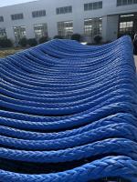 China Floating 12 Strands Braided UHMWPE Rope 14mm 16mm Synthetic HMPE Winch Line for sale
