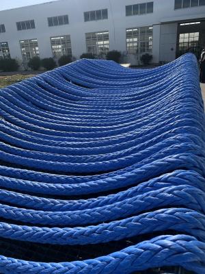 China 12 Strand UHMWPE Marine Rope 20mm-160mm Diameter Buoyant Low Stretch Mooring Line for High Strength for sale