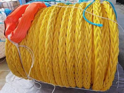 China 12 Strand UHMWPE Marine Tow Rope 48mm-120mm Floating Synthetic Fiber for sale