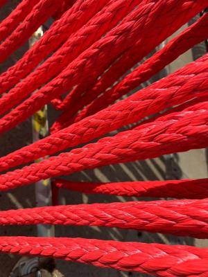 China 50mm UHMWPE Rope 12 Strand Braided Lightweight Floating High Strength Abrasion Resistant Marine Towing Industrial Rope for sale