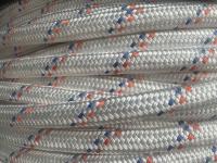 China Double Braided Polyester Cover 12 Strand UHMWPE Rope 48mm x 500m for Marine Mooring for sale