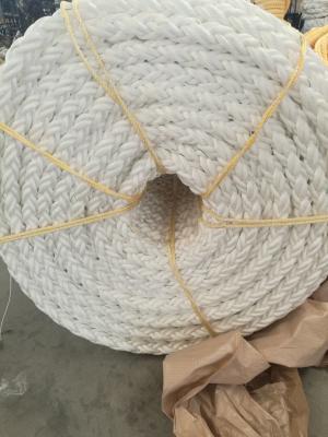 China High Tensile 56mm 8 Strand Braided Polypropylene Ship Mooring Rope Floating Marine Towing Cable for sale