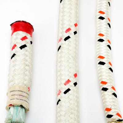 China 8 Strand 40mm 56mm 62mm HMPE UHMWPE Mooring Rope Marine Anti UV Lightweight for sale