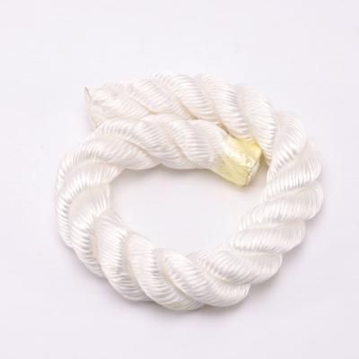 China Marine Nylon Polyester 3 Strand Twisted Fishing Rope 10-40mm for Yacht with Thimble or Splice for sale
