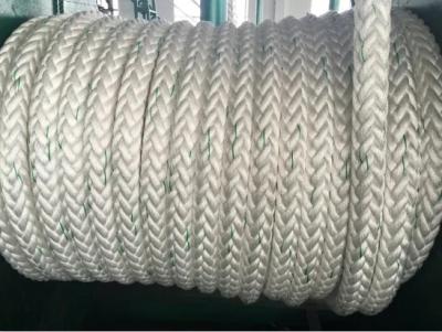 China 48mm 8-Strand Braided Nylon Mooring Rope 200m Coil Heavy Duty Marine Towing Line for sale