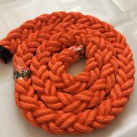 China Heavy Duty 60mm Black Polyester Mooring Rope for Marine Use for sale