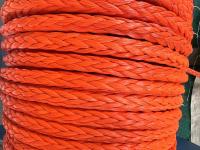 China 12mm 12 Strand Braided UHMWPE Rope High Strength Lightweight Winch Towing Rope for sale