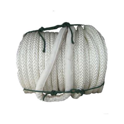 China White 8 Strand Nylon Mooring Rope 30mm-160mm 220m Marine Boat Towing Line for sale