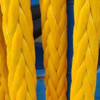 China Custom Pre Stretch UHMWPE Marine Rope 12 Strand 48mm HMPE Ship Mooring Rope for sale