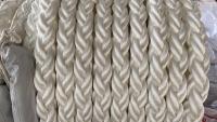 China White 8 Strand Nylon Mooring Rope 30mm-160mm Multifilament Marine Boat Rope for sale