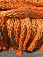 China Cut Resistant Black UHMWPE Marine Rope 12 Strands for sale