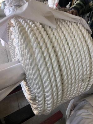 China 3-Strand Nylon Rope Polyamide Marine Grade 4mm-60mm Black White 220m Coil for sale