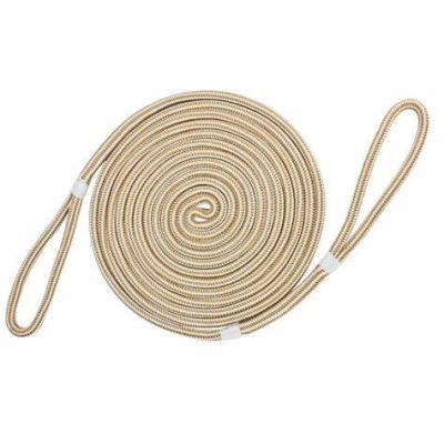 China Double Braided Polyester Rope 22mm-110mm Marine Mooring UV Resistant for sale