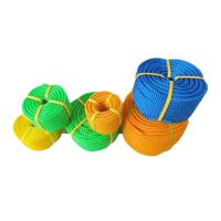 China 3 Strand PE Fishing Twine 1mm-10mm Blue Yellow Packing Rope for sale
