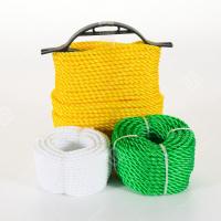 China 3 Strand PE Fishing Twine 1mm-10mm Blue Yellow Packing Rope for sale