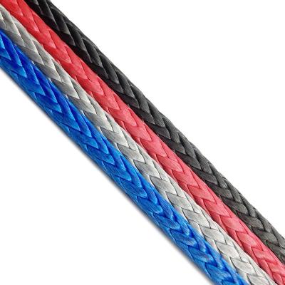 China 12 Strand UHMWPE Rope 4mm-160mm Deepwater Mooring Synthetic HMPE Rope Floating for sale