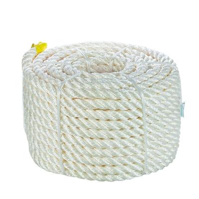China Nylon Marine Rope 36mm 220m 3 Strand Twist White with Factory Test Report for sale