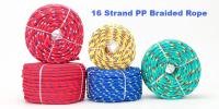 China 16 Strand PP Braided Rope 3mm-50mm Diameter 200m Length for Marine Mooring and Cable Pulling for sale