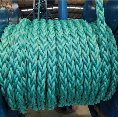 China Floating 8 Strand PP Polysteel Marine Aquaculture Rope 32mm 48mm 64mm 72mm 80mm Mooring Hawser for sale