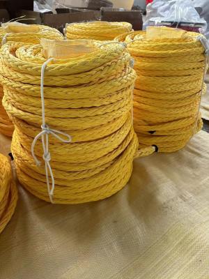 China 12-Strand UHMWPE Rope 6-150mm Low Elongation High Strength Chemical Resistant for Marine Industrial Mooring Towing for sale