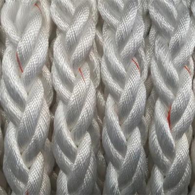 China 8 Strand Braided Polyester Mooring Rope Used For Ship Hawser Polyester With Coil Packing for sale