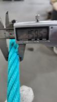 China 16mm Steel Core Polyester Combination Rope for Playground Climbing 35kN Tensile Strength for sale