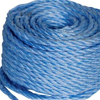 China 3 Strand Polyester Rope 20mm Diameter Low Stretch UV Resistant Marine Mooring Line 220m Roll for sale