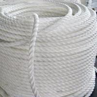 China 3 Strand Polyester Rope 20mm Diameter Low Stretch UV Resistant Marine Mooring Line 220m Roll for sale