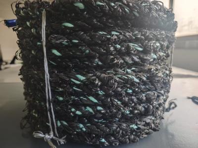 China 3 Strand Polypropylene Shellfish Farming Rope 16mm x 220m Black UV Resistant for sale