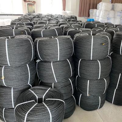 China 3 Strand Twisted PP Rope Polypropylene Rope 6mm to 40mm 200m Length for Packaging for sale