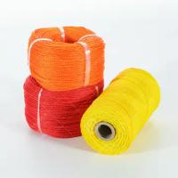 China 3 Strand PE Packing Rope 4-8mm Hinge Design High Visibility Orange Blue Green Weather Resistant for sale
