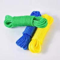China 3 Strand PE Packing Rope 4-8mm Hinge Design High Visibility Orange Blue Green Weather Resistant for sale